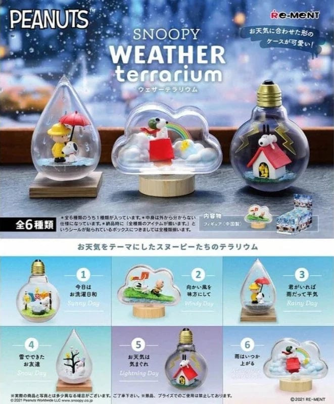Re-Ment Peanuts Snoopy Weather Terrarium Collection Blind Box – Kawaii ...