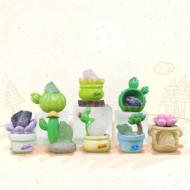 Cactus & Succulent Crystal Blind Box – Kawaii Gifts