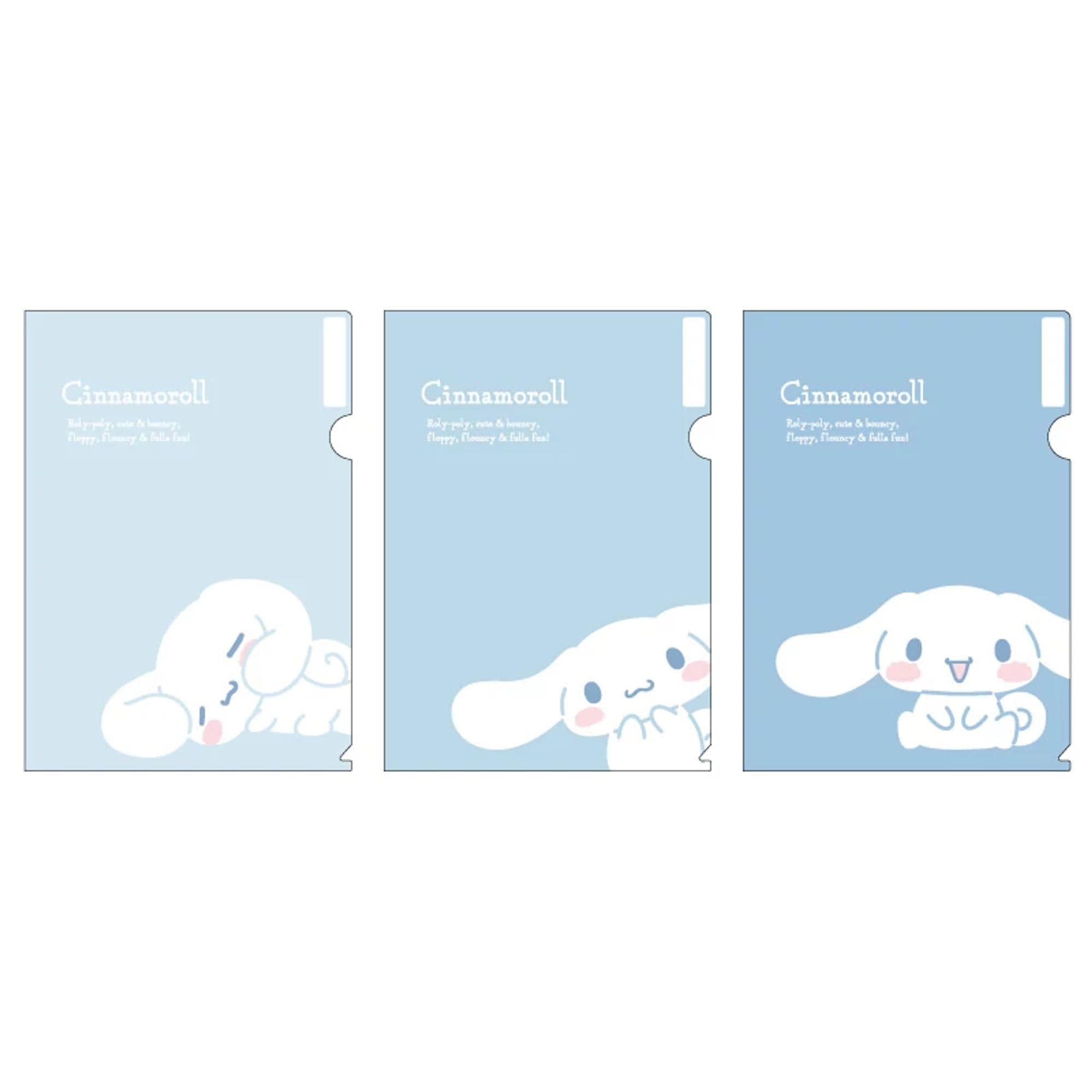 Sanrio A4 Plastic File Folders 3-Piece Sets: Pochacco, Hello Kitty, My – Kawaii Gifts