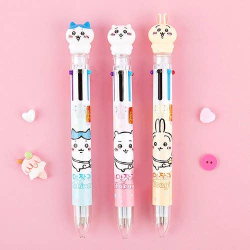 Chiikawa 6-Colors Surprise Ballpoint Pens with Mascots – Kawaii Gifts