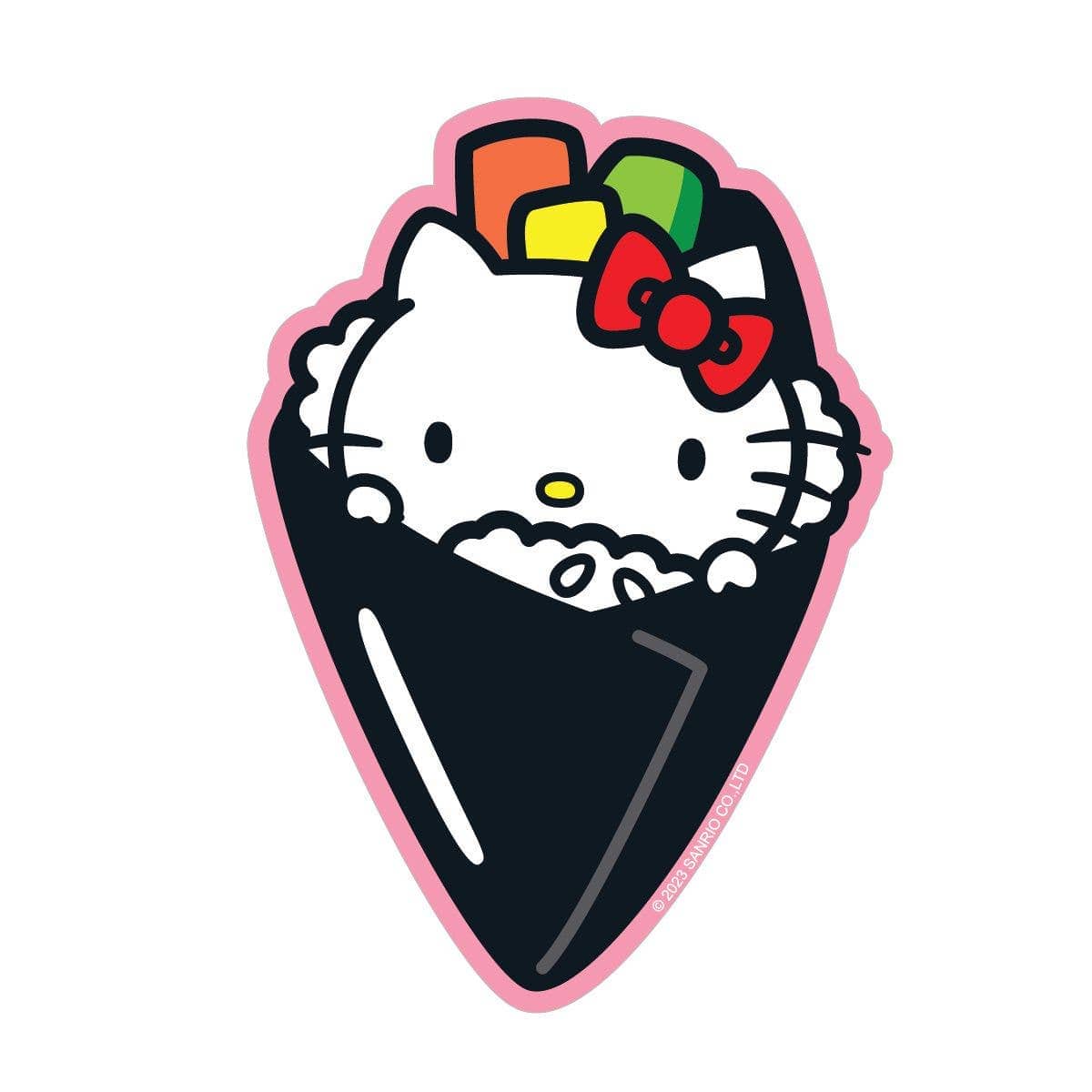 Hello Kitty Hand Roll Vinyl Sticker – Kawaii Gifts