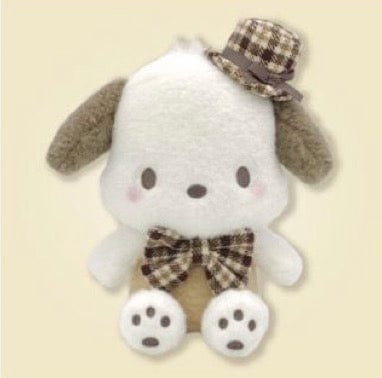Pochacco Soft Mocha Checker Bow Plushies – Kawaii Gifts